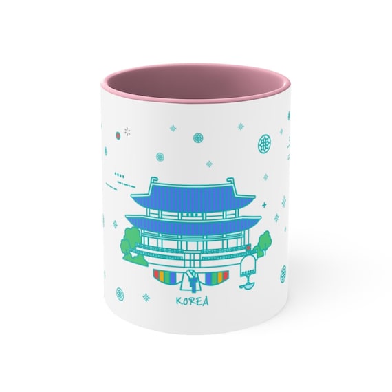 Home & Living Korean Mug Korean Art Coffee Mug Korean painting Korean ...