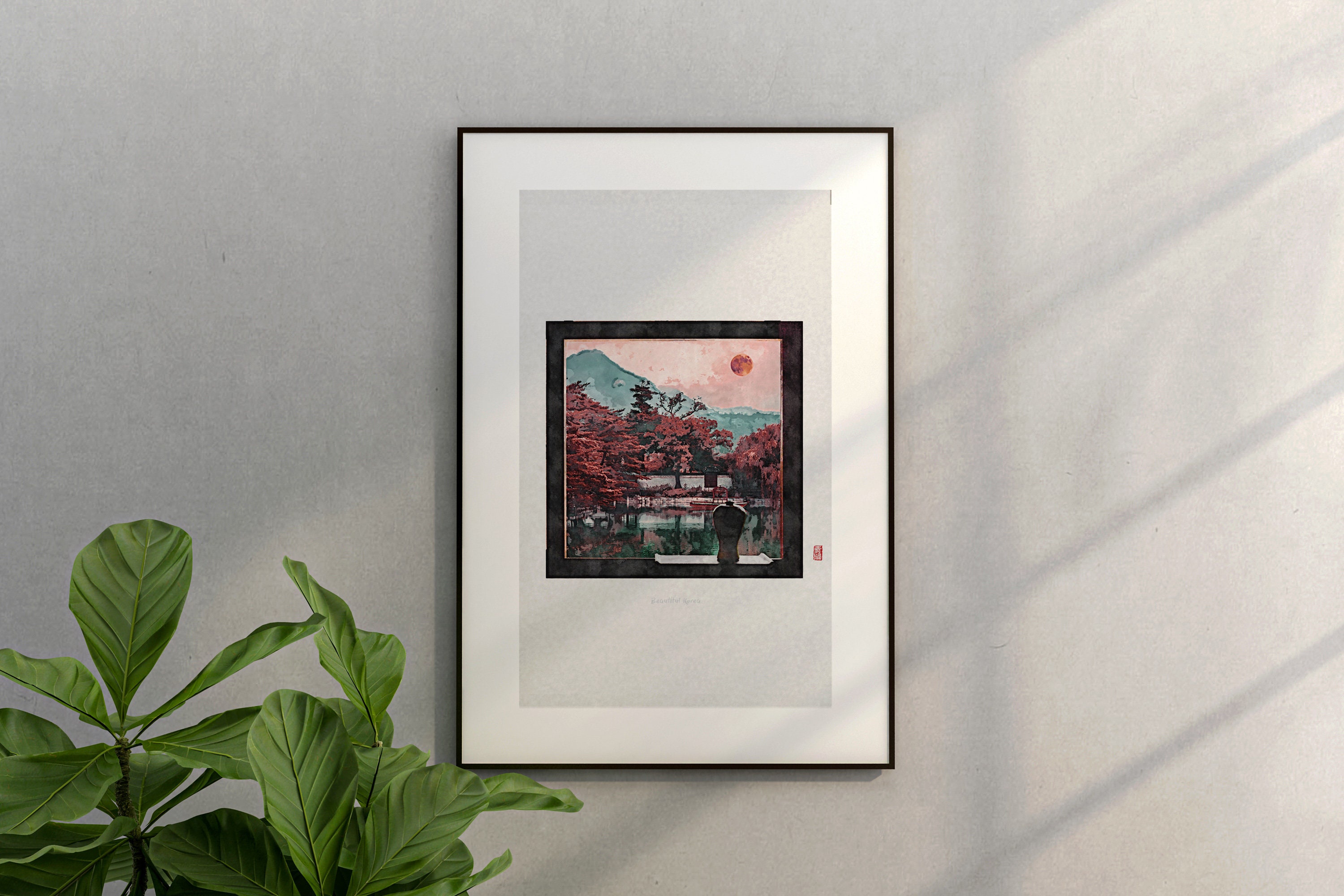 Korea Poster Korean Painting Korea Travel Poster Seoul - Etsy