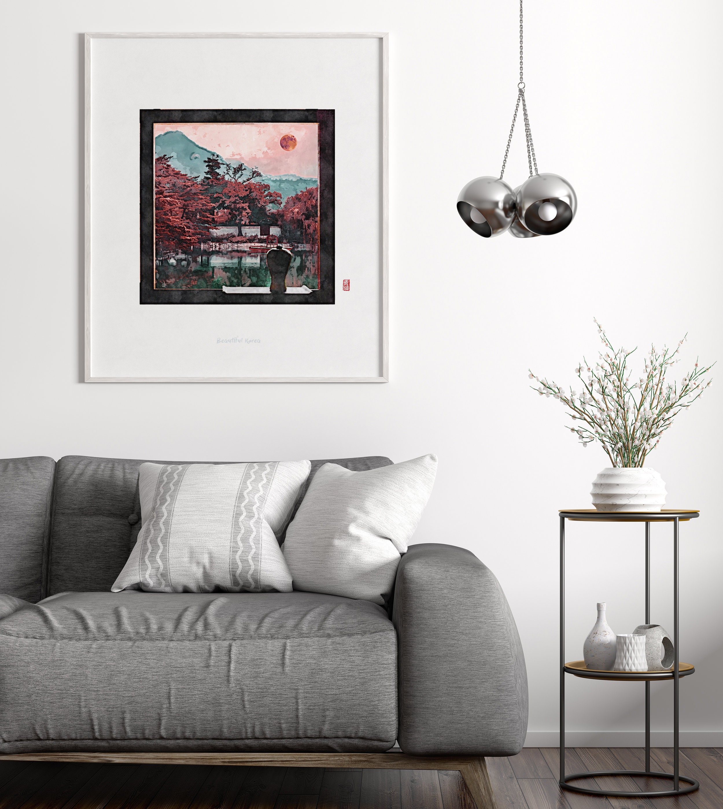 Korea Poster Korean Painting Korea Travel Poster Seoul - Etsy