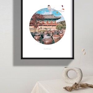 Set of 3 Prints, Korea Poster, Korean Painting, Korea Travel, Seoul ...