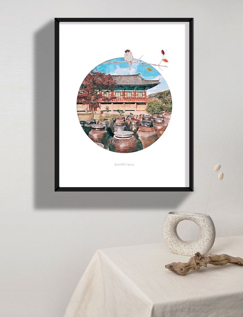 Set of 3 Prints Korea Poster Korean Painting Korea Travel - Etsy