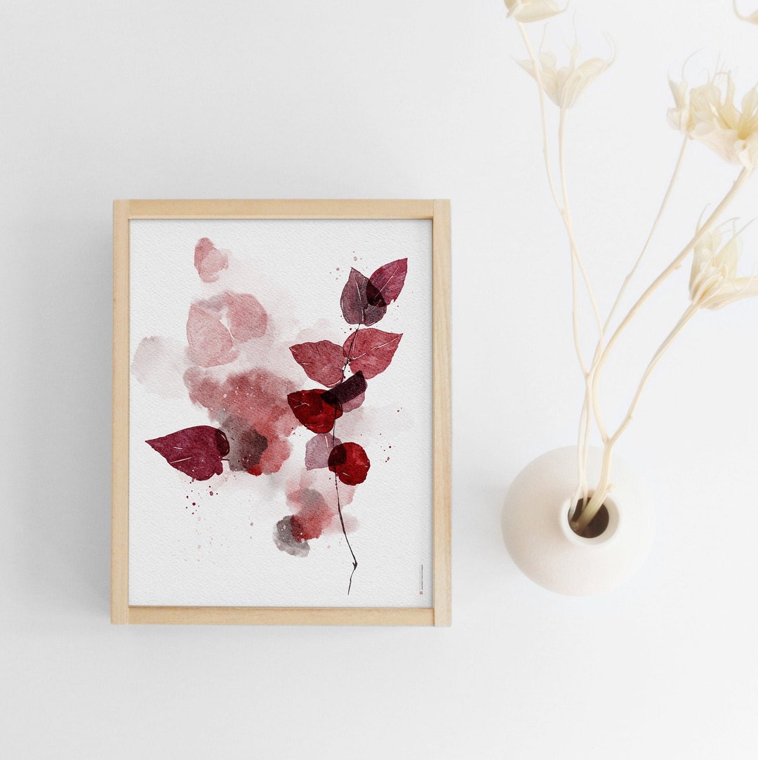 Leaf, Leaves Frame, Korean Painting, Flower, Botanical Wall Art ...