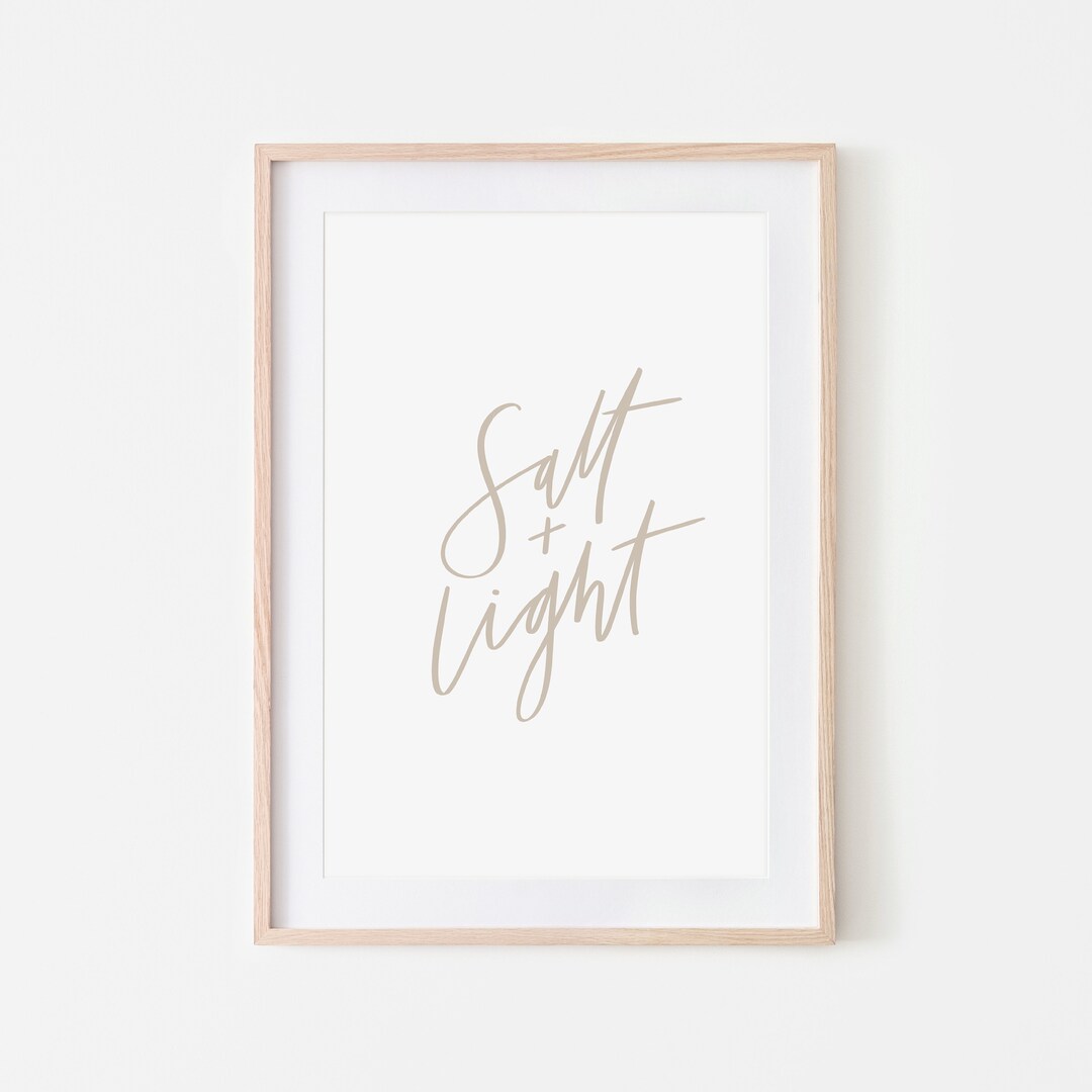 Salt and Light, 8x10 Digital Download, Calligraphy Print - Etsy