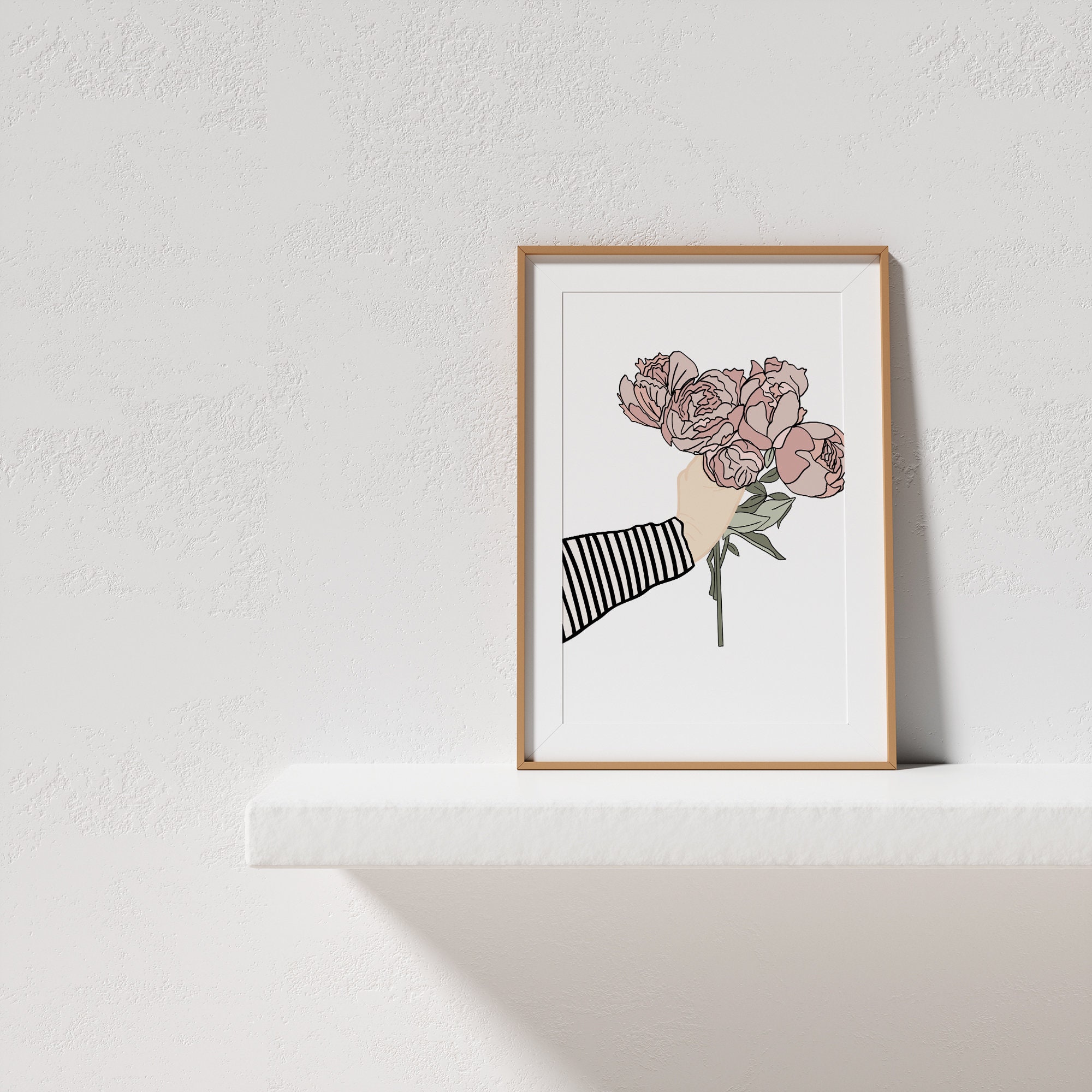 Flower Hand Art Digital Download - Etsy