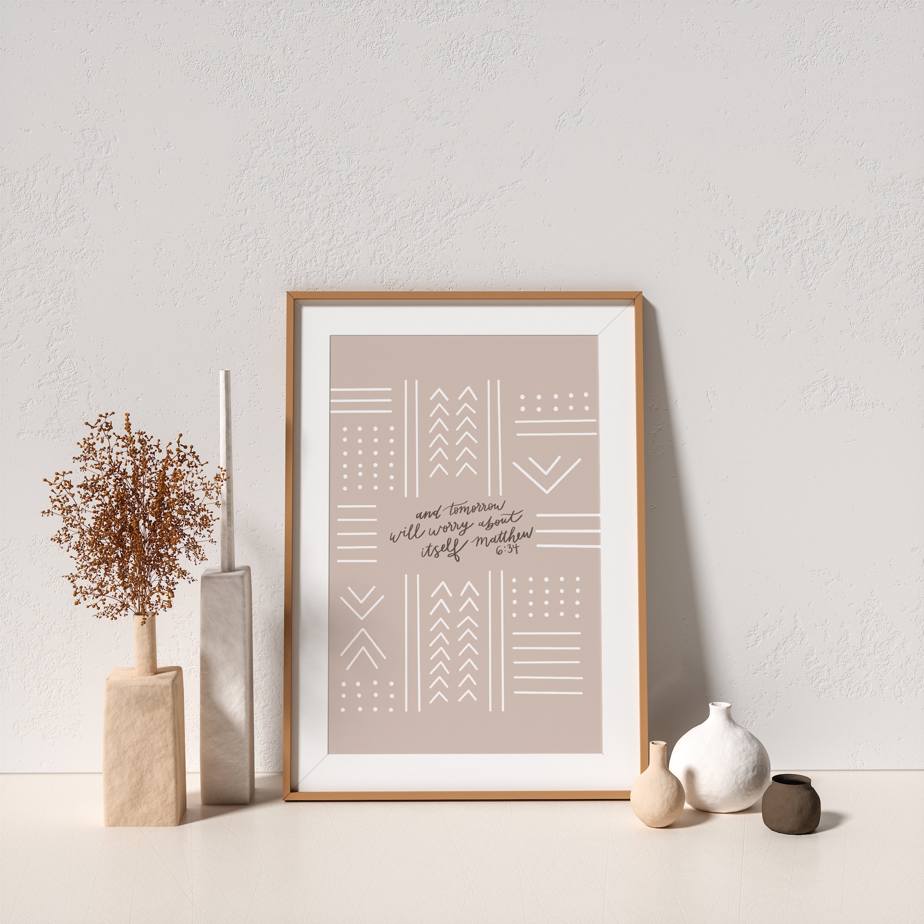 Matthew 6:34, 8x10 Calligraphy Print Digital Download - Etsy