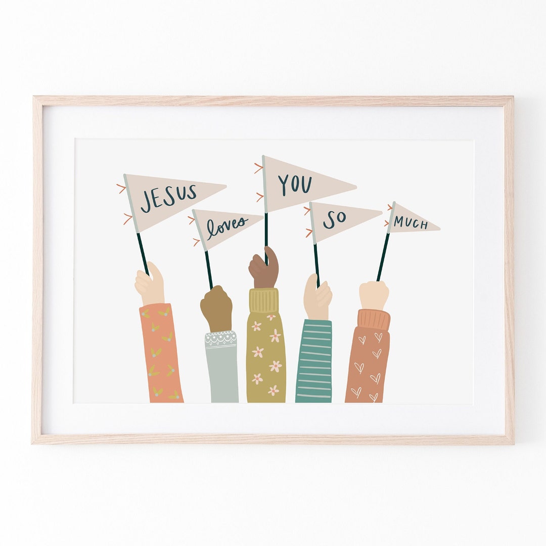 Jesus Loves You, 8x10 Digital Download, Classroom Printable - Etsy