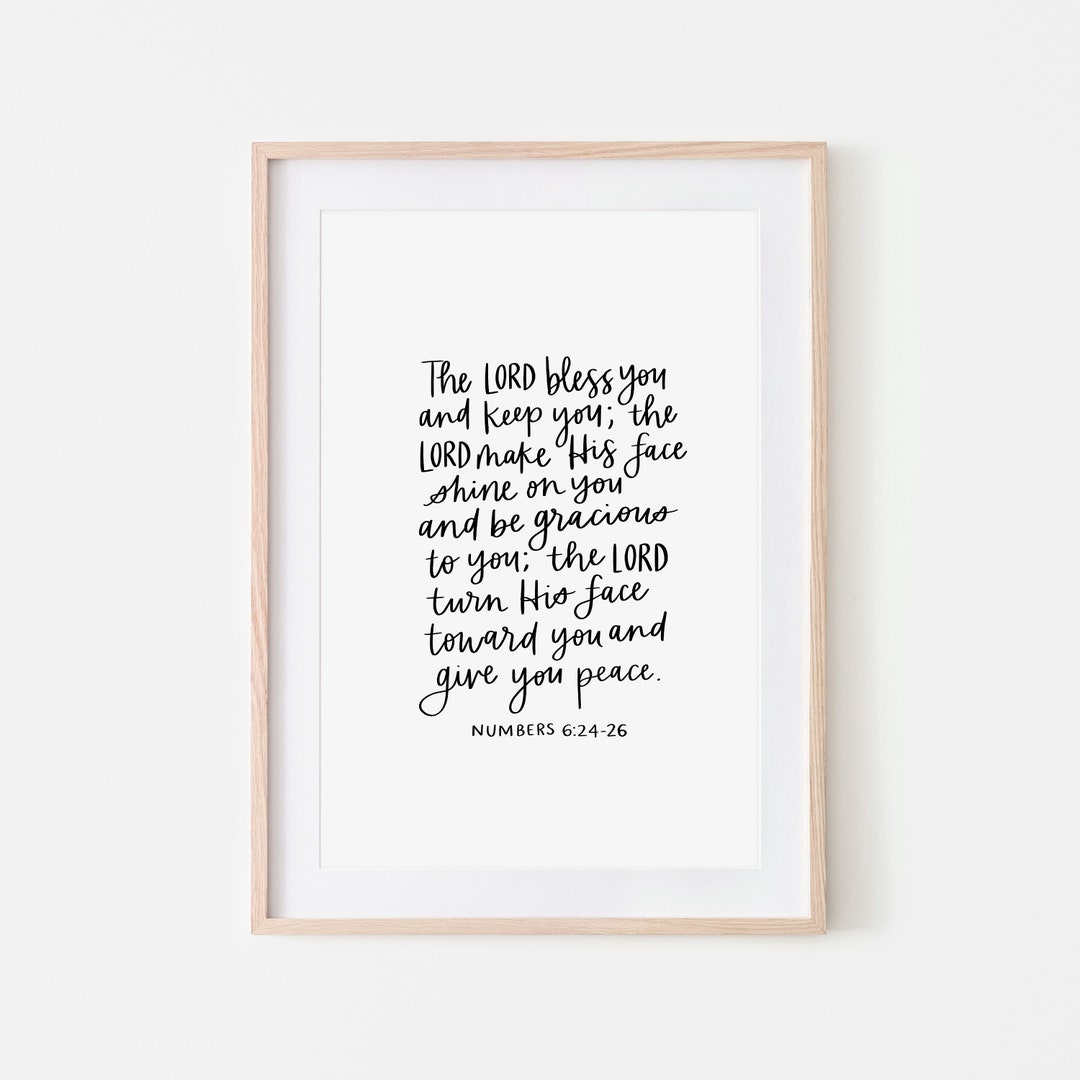 Numbers 6:24-26, the Blessing, 8x10 Digital Download - Etsy