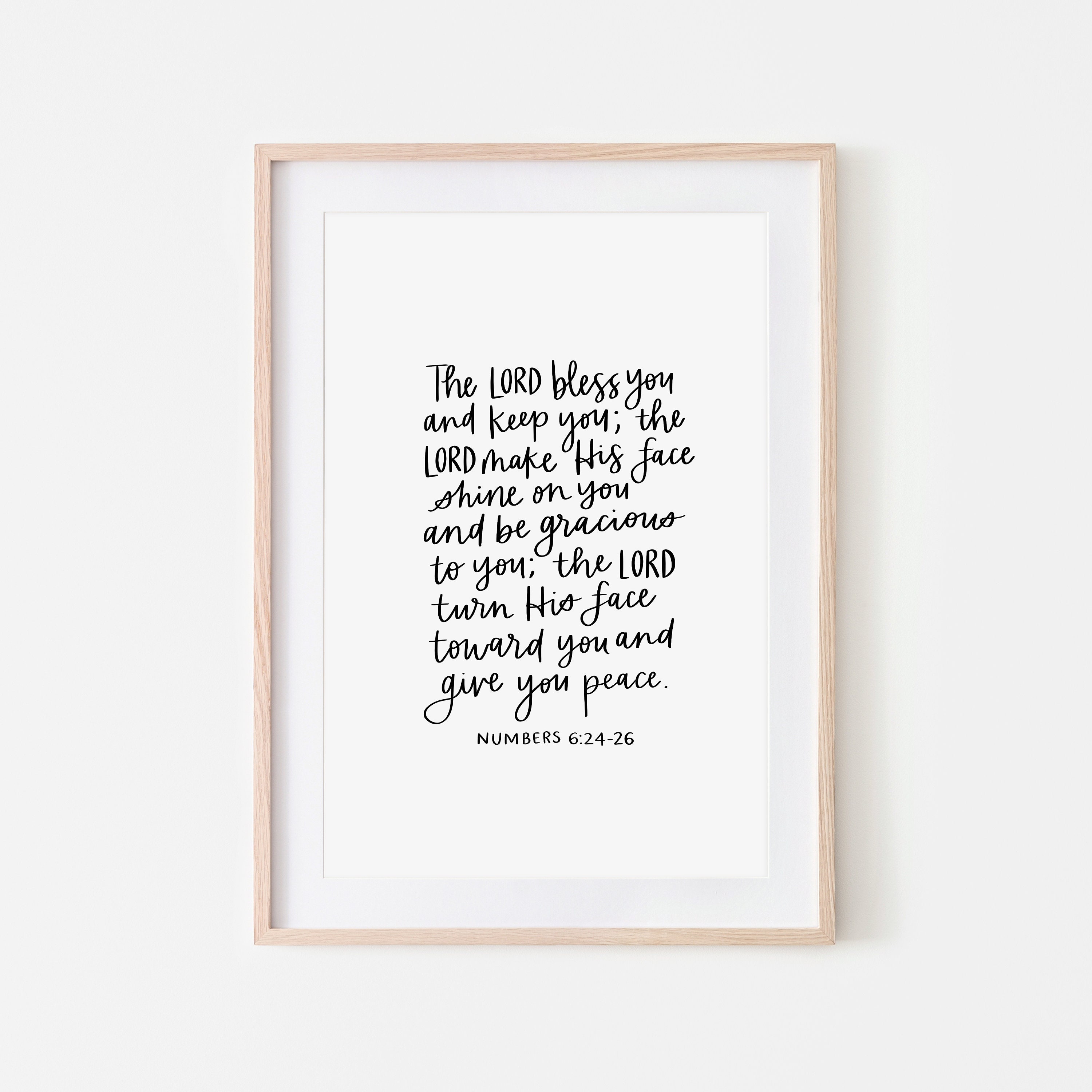 Numbers 6:24-26, the Blessing, 8x10 Digital Download - Etsy