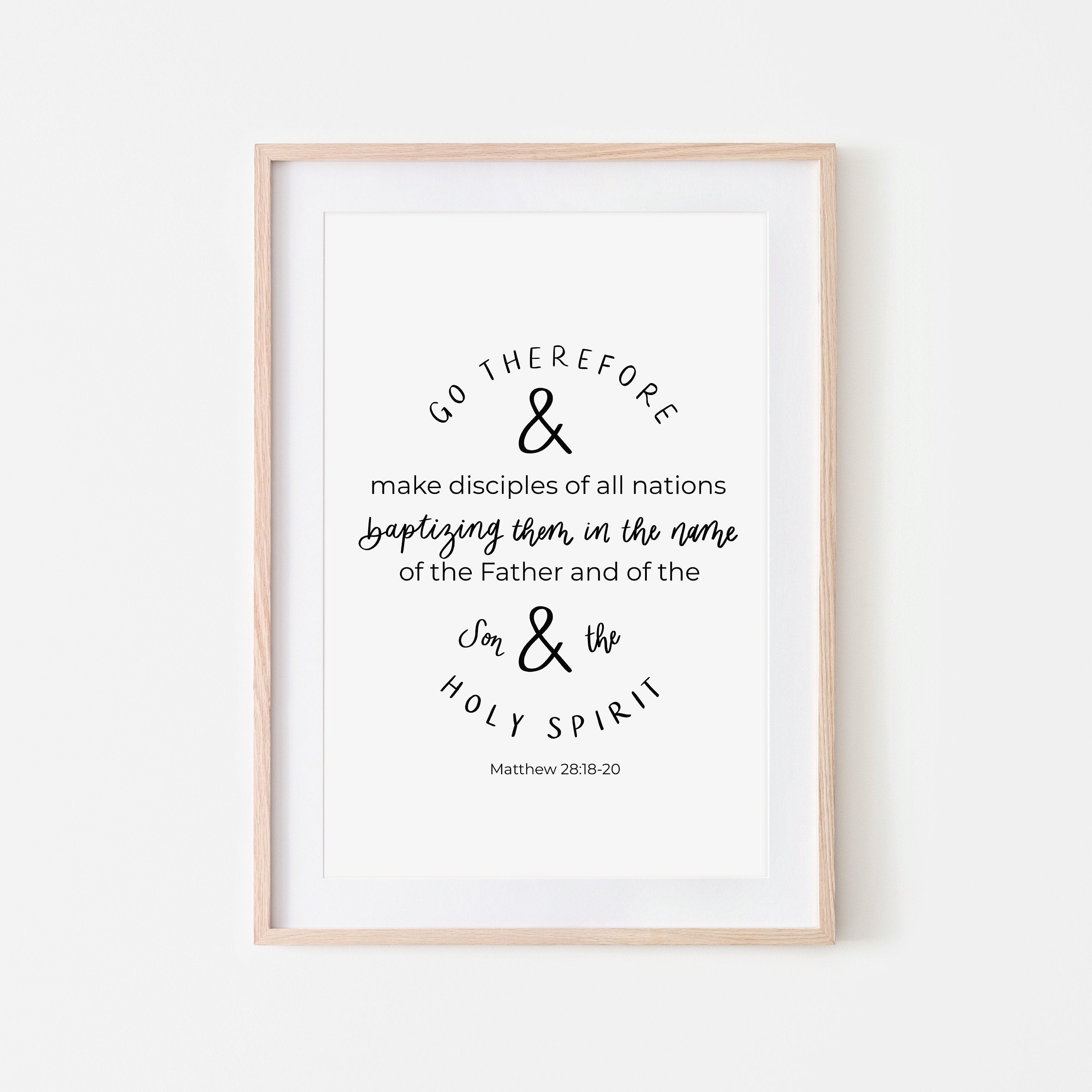 Matthew 28:18-20, 8x10 Calligraphy Digital Download - Etsy