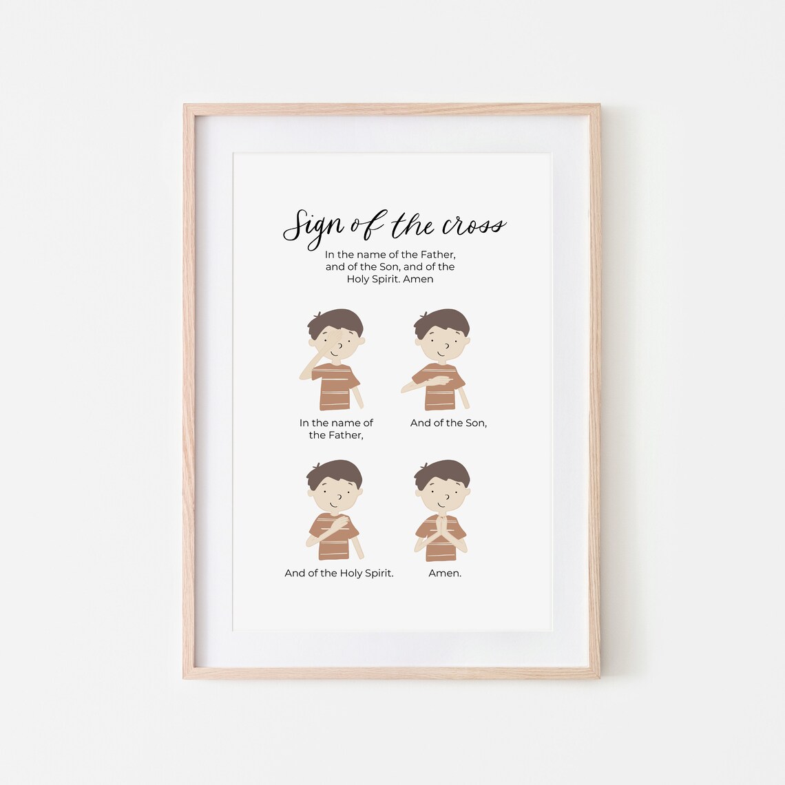 Sign of the Cross (boy Version), 8x10 Digital Download - Etsy