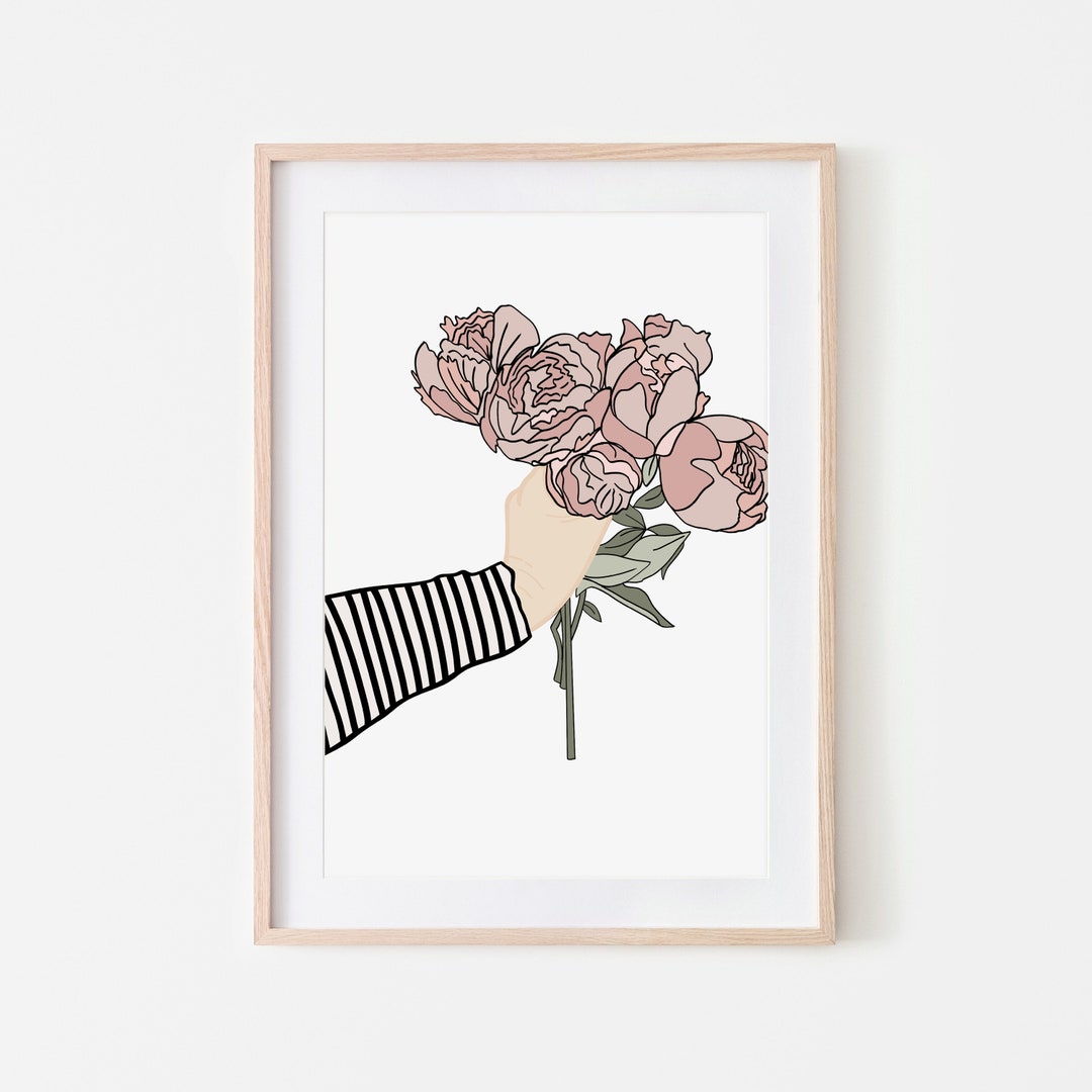 Flower Hand Art, Digital Download - Etsy