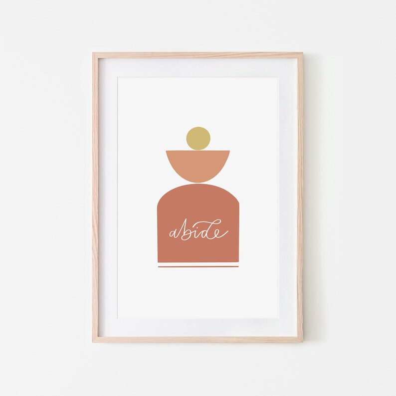 Abide, 8x10 Calligraphy Digital Download - Etsy