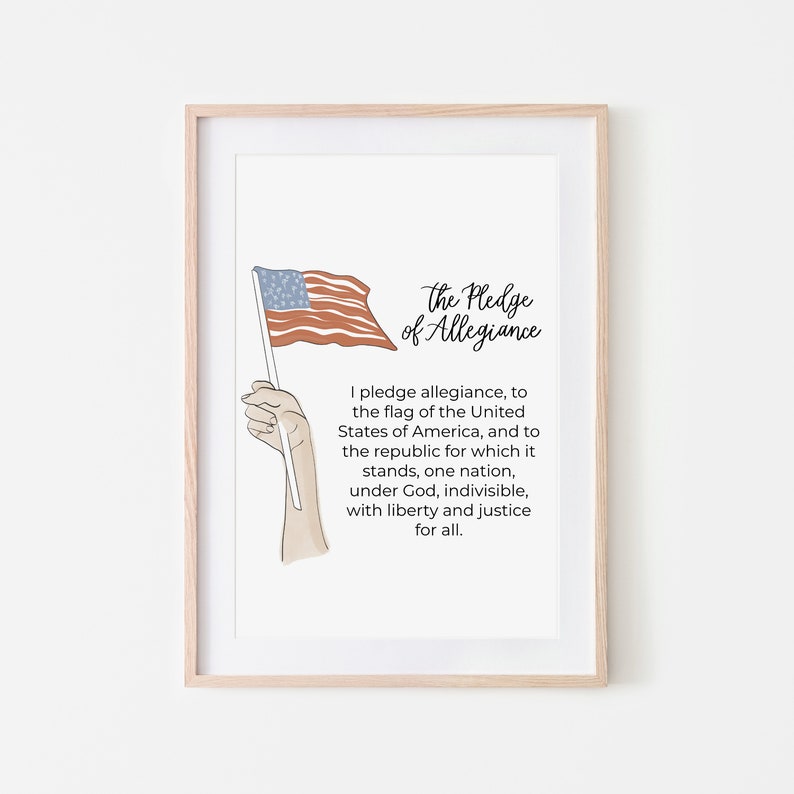 The Pledge of Allegiance, 8x10 Digital Download - Etsy