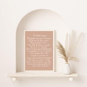 The Lord's Prayer, 8x10 Calligraphy Print, Digital Download - Etsy
