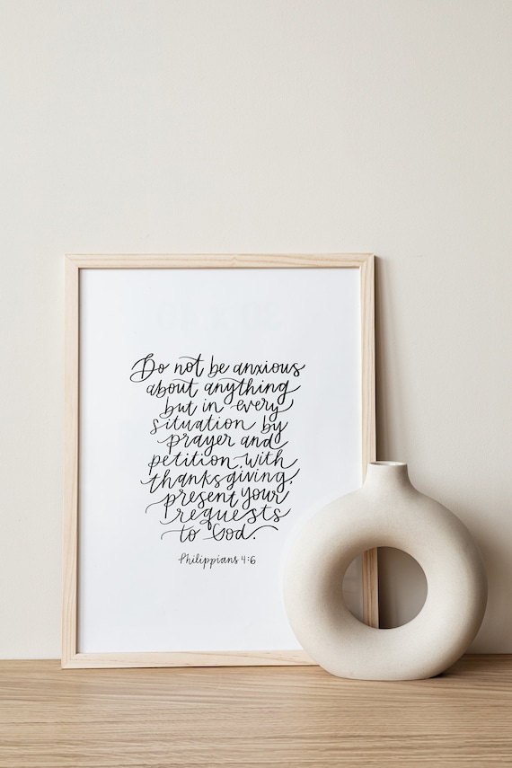 Philippians 4:16 8x10 calligraphy print digital download | Etsy