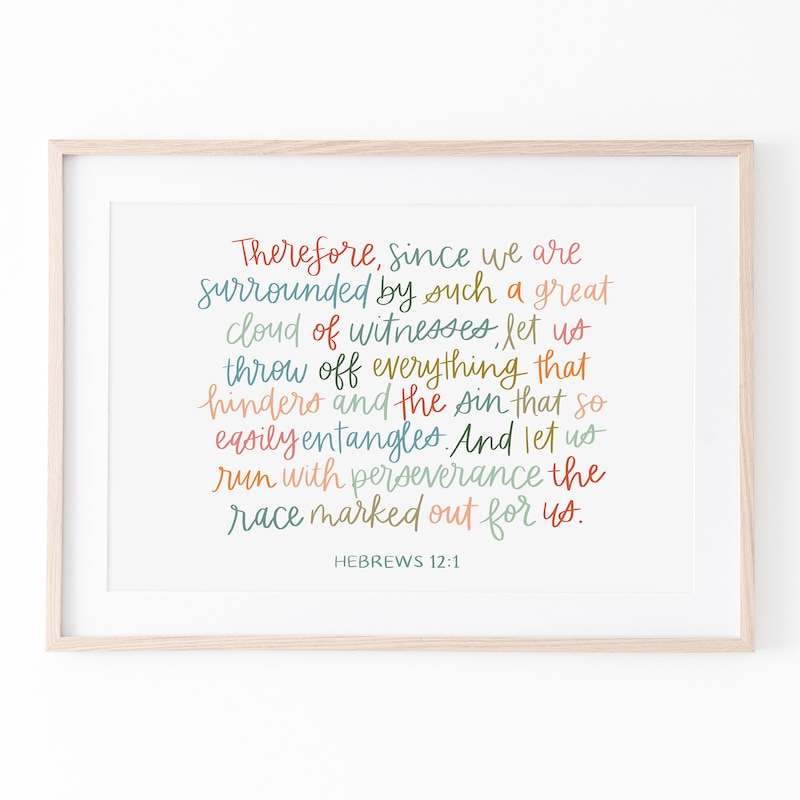 Hebrews 12 1 - Etsy