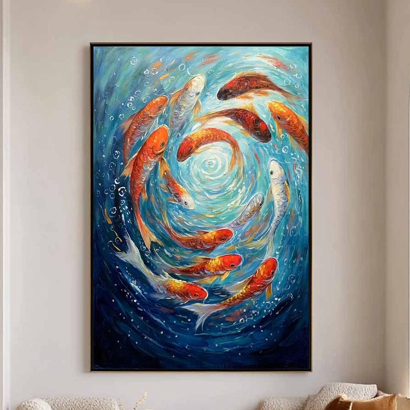 Large Fish Art Painting - Etsy UK