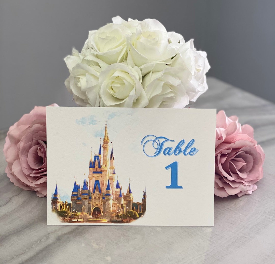 Disney Castle Table Numbers - Etsy