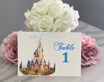 Disney Fairytale Wedding Carriage Skyline Table Numbers 1-10 - Etsy