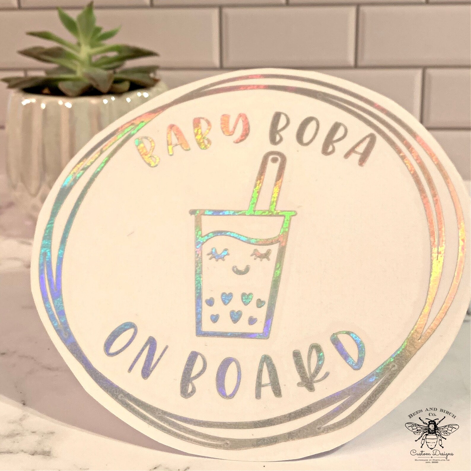 Baby on Board Boba Decal Bubble Tea Baby on Board Baby on - Etsy