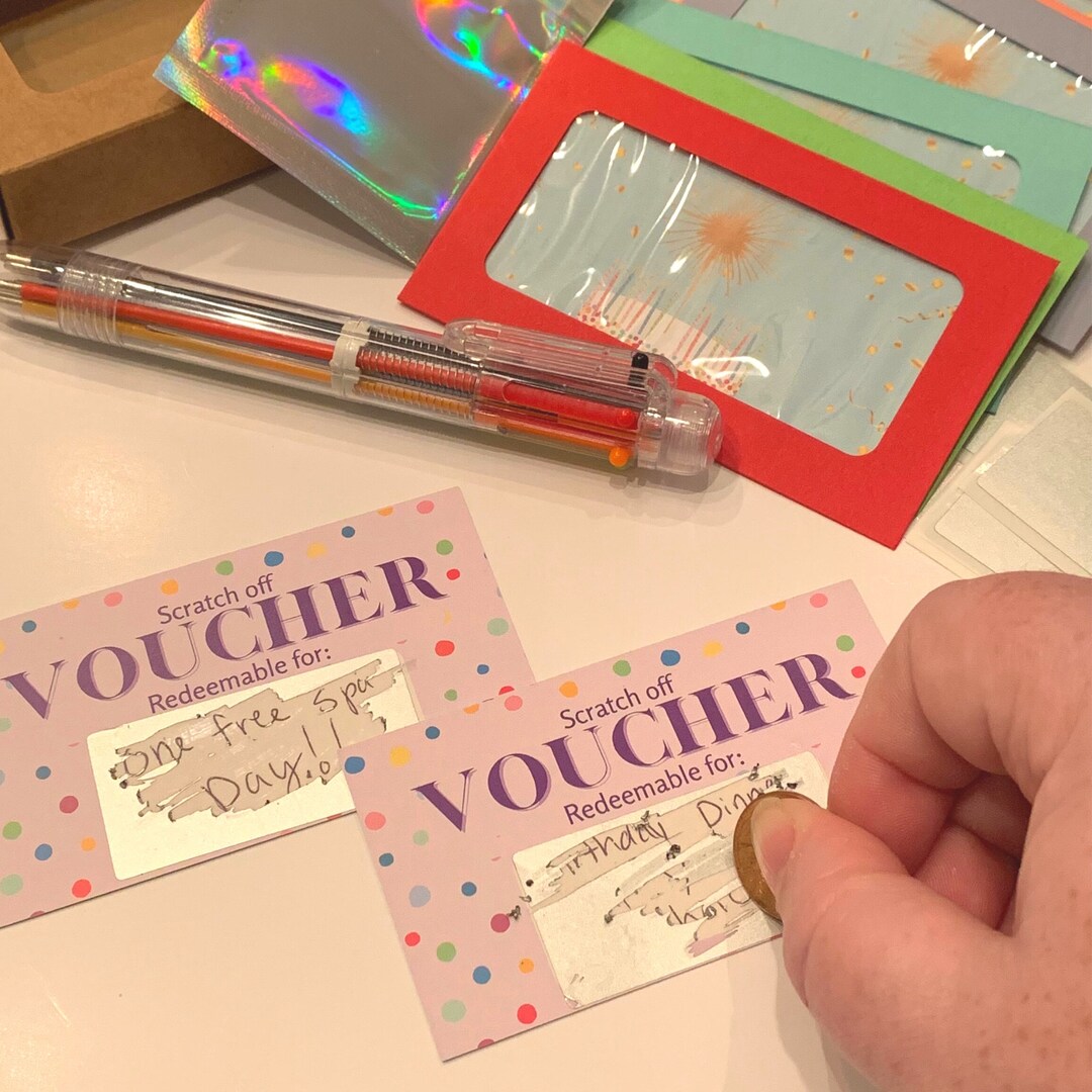 Birthday Scratch off Voucher Scratch off Voucher Scratch off - Etsy