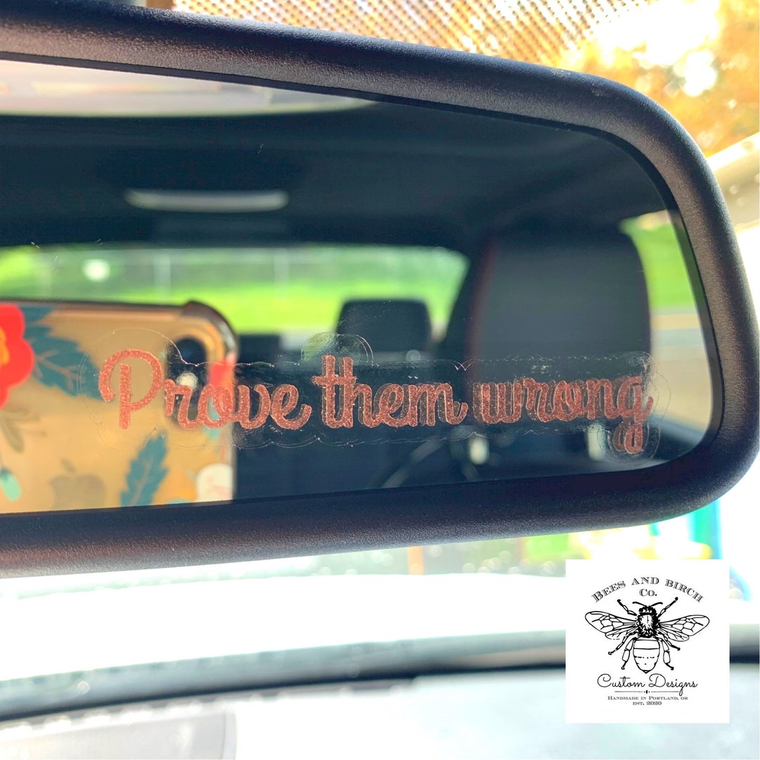 Car Mirror Decal Cling | Rear View Mirror Cling| Car Decal Cling ...