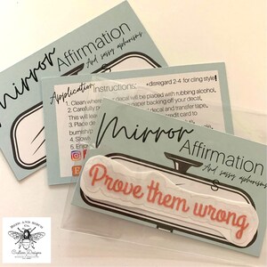 Car Mirror Decal Cling | Rear View Mirror Cling| Car Decal Cling ...