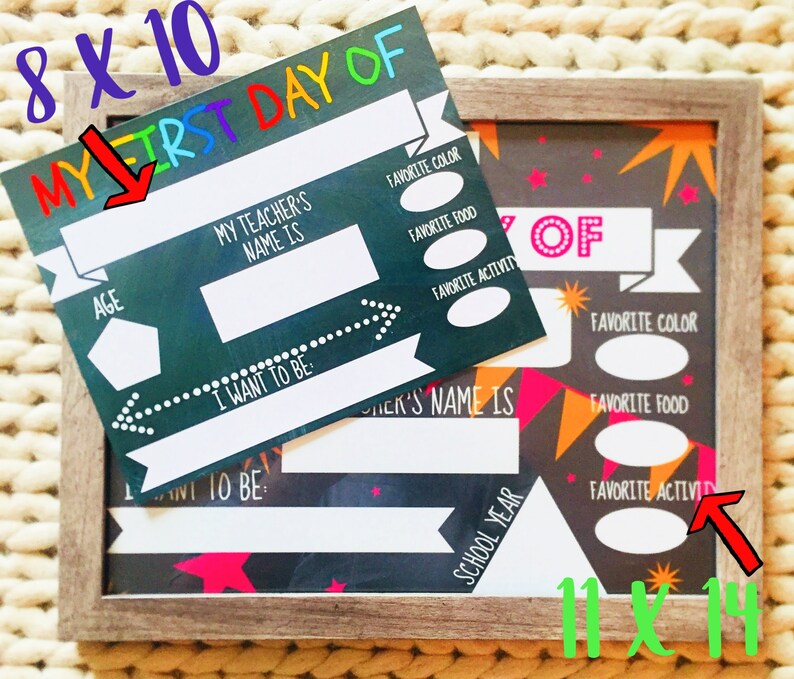 Back TO School Printable First Day of School Stats Sign - Etsy