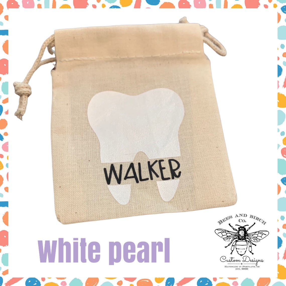 Customizable tooth fairy bag tooth bag tooth fairy bag | Etsy