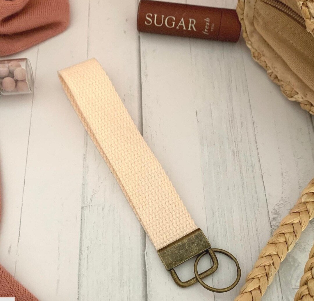 Personalized Canvas Keychain/ Bronze Key Fob/ Lanyard/ Cute Car ...