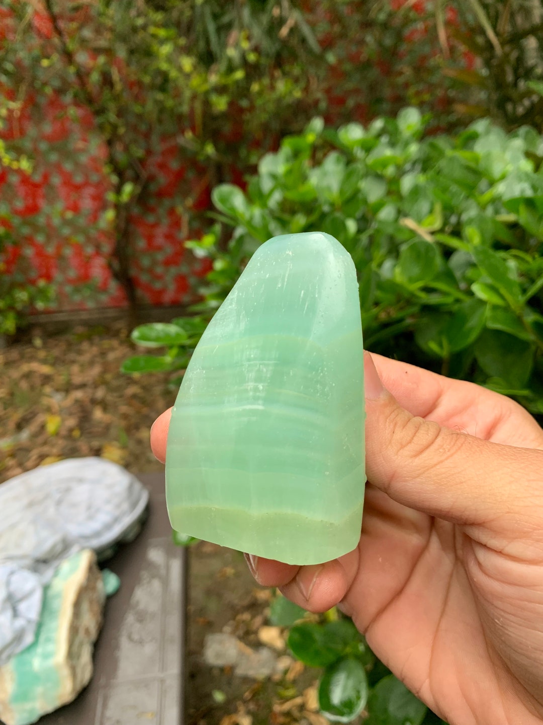 Pistachio Calcite Freeform-pistachio Freeform-calcite Freeform-gemstone ...