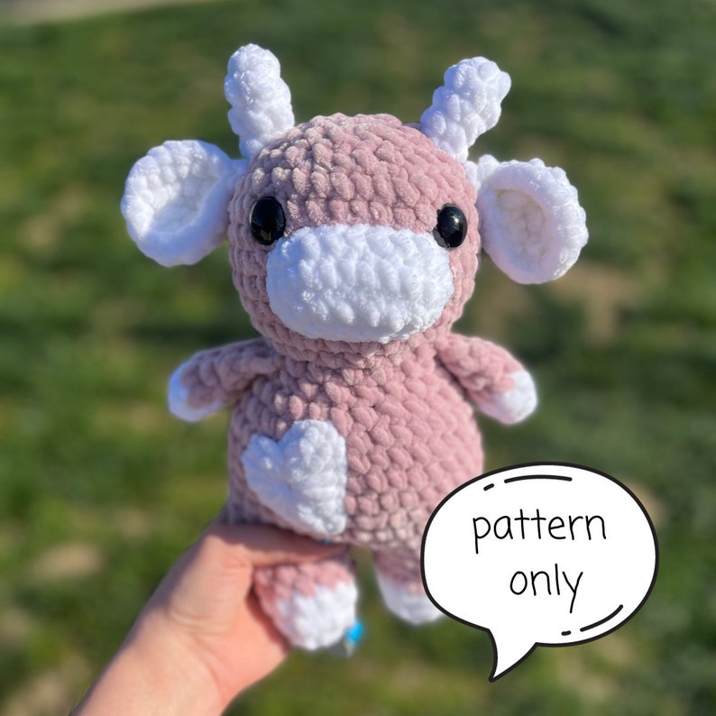 Cow Crochet Pattern, Farm Animal Classic Crochet Pattern, Digital ...