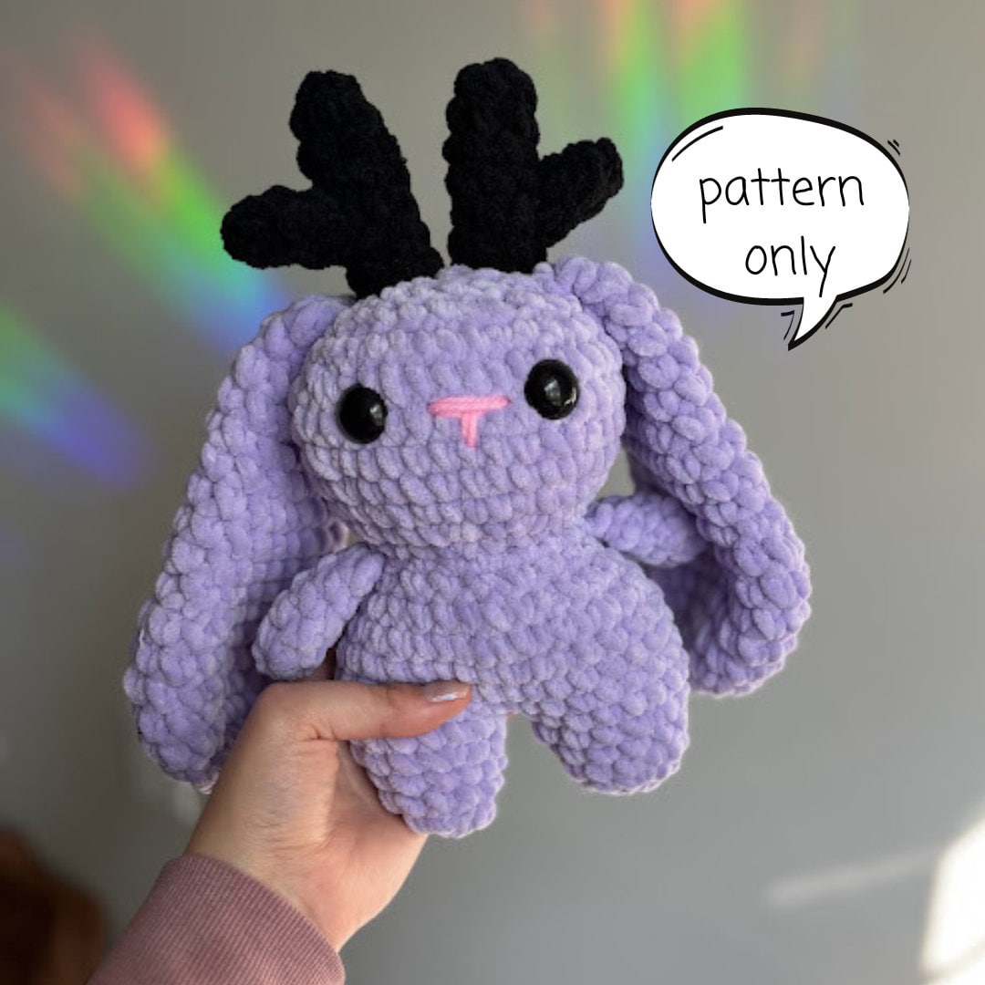 Jackalope Crochet Pattern Cryptid Stuffed Amigurumi Animal Tutorial PDF ...