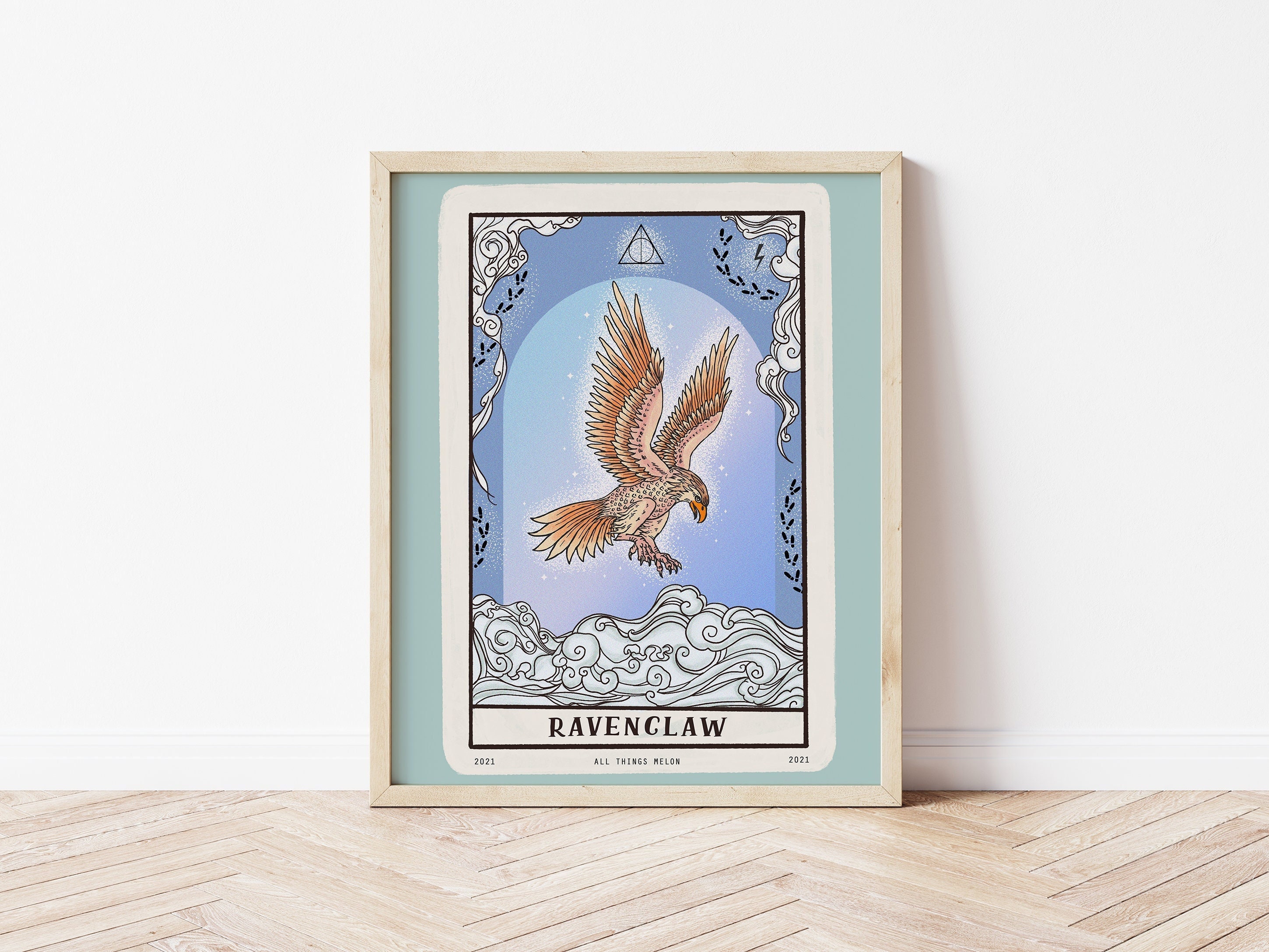 Ravenclaw Hogwarts House Tarot Card Downloadable Print | Etsy