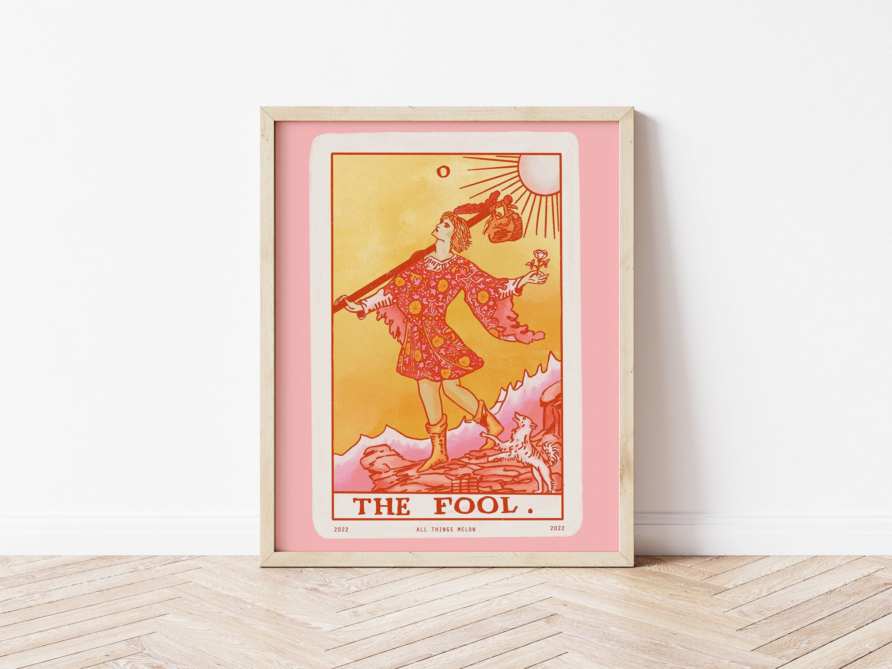 THE FOOL Tarot Illustration Downloadable Print Printable | Etsy