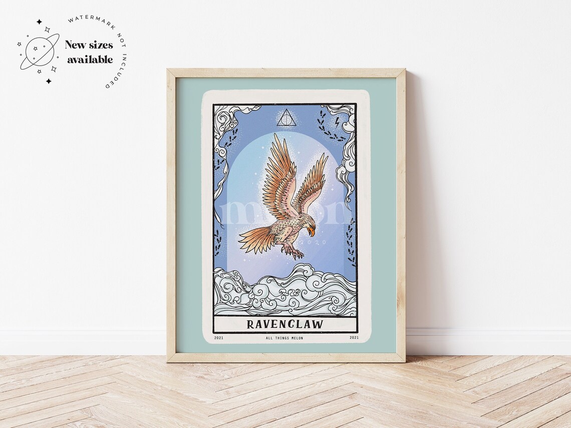 Ravenclaw Hogwarts House Tarot Card Downloadable Print - Etsy