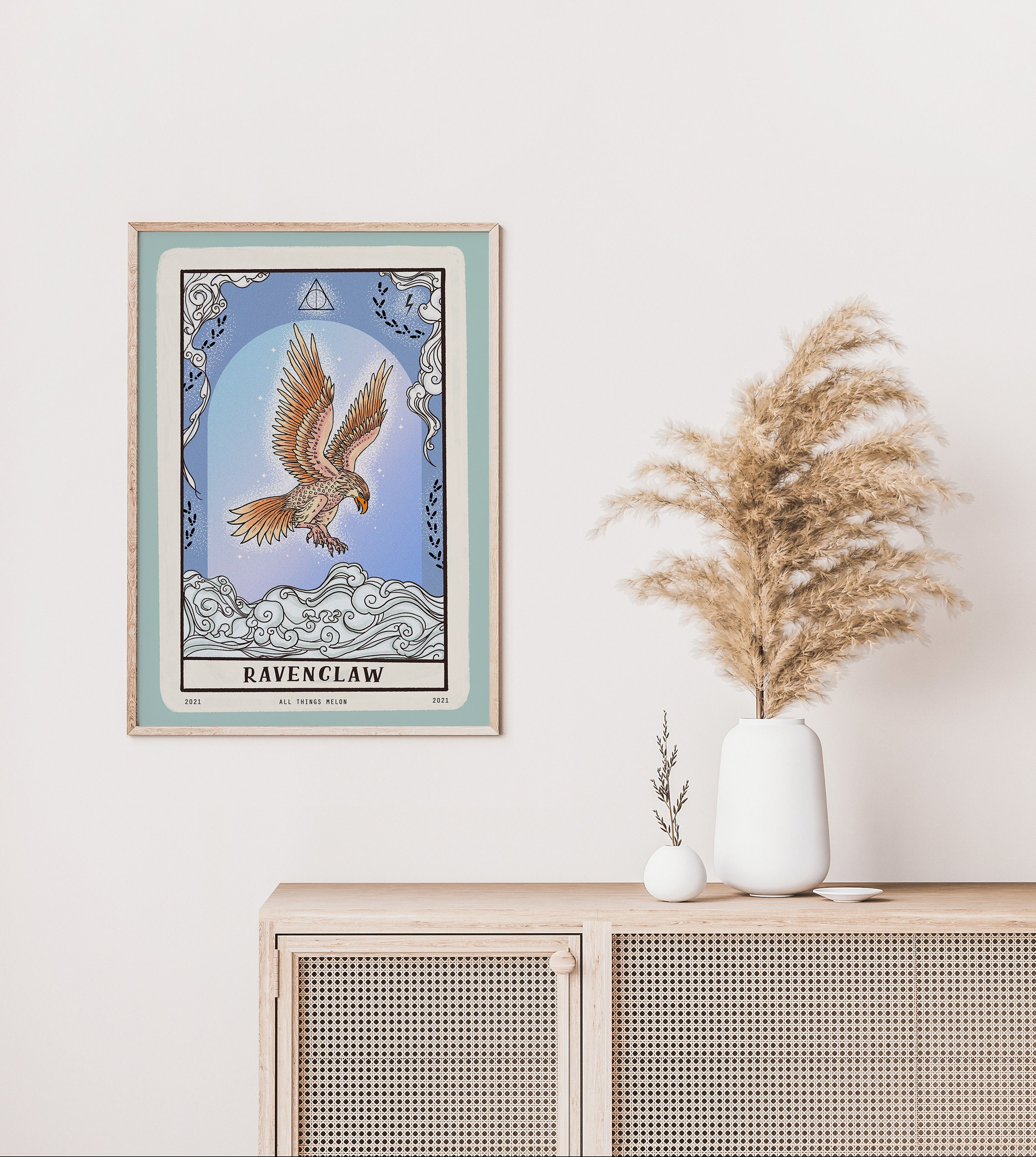 Ravenclaw Hogwarts House Tarot Card Downloadable Print | Etsy