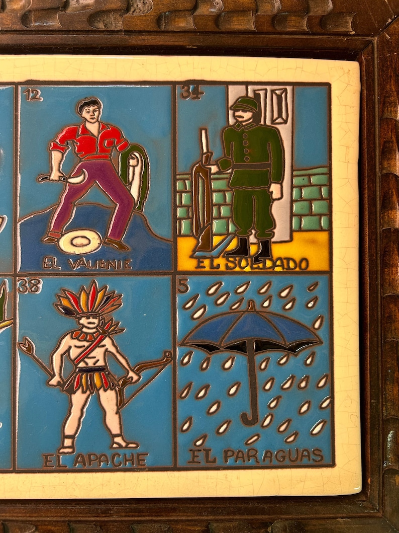 18in Talavera Tile Lotería Hanging Wood Frame - Etsy