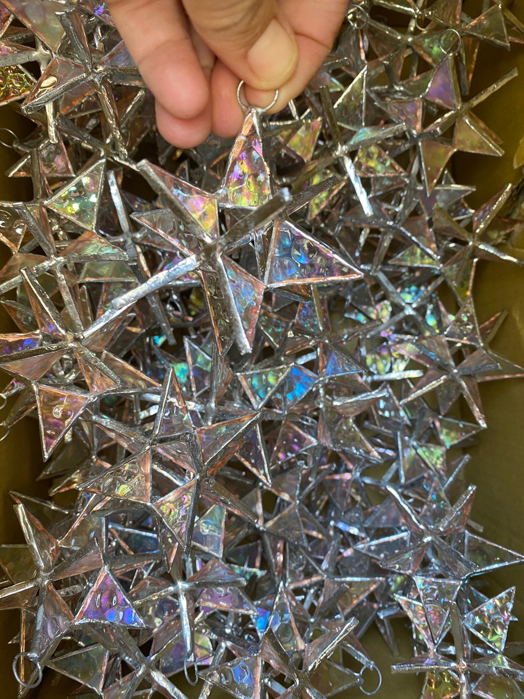 50-pack Stained Glass Star Ornaments - Etsy