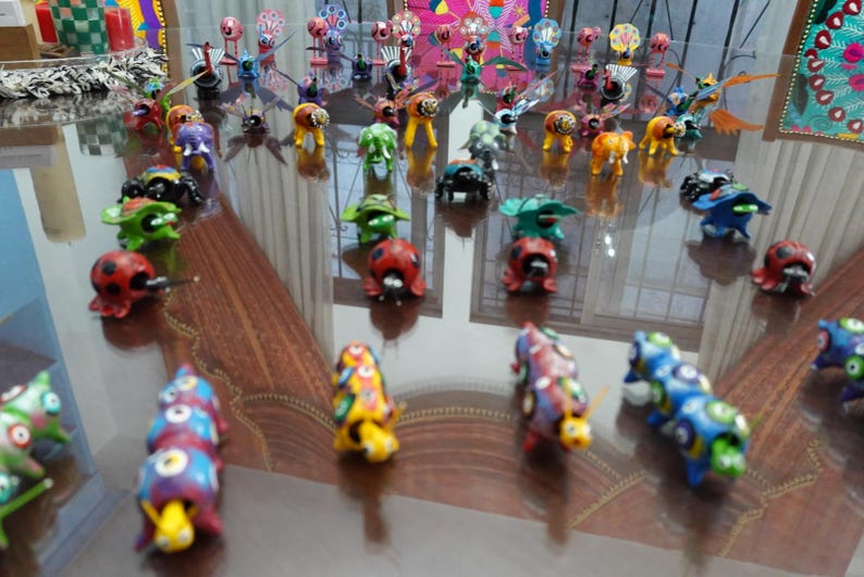 Handmade Wooden Bobblehead Figurines – Mexican Folk Art Animals ...