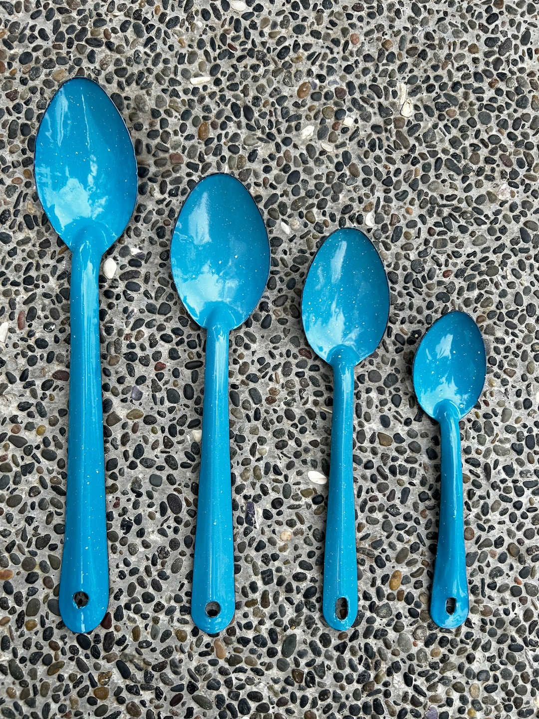 Blue Peltre Mexican Serving Spoons - Etsy