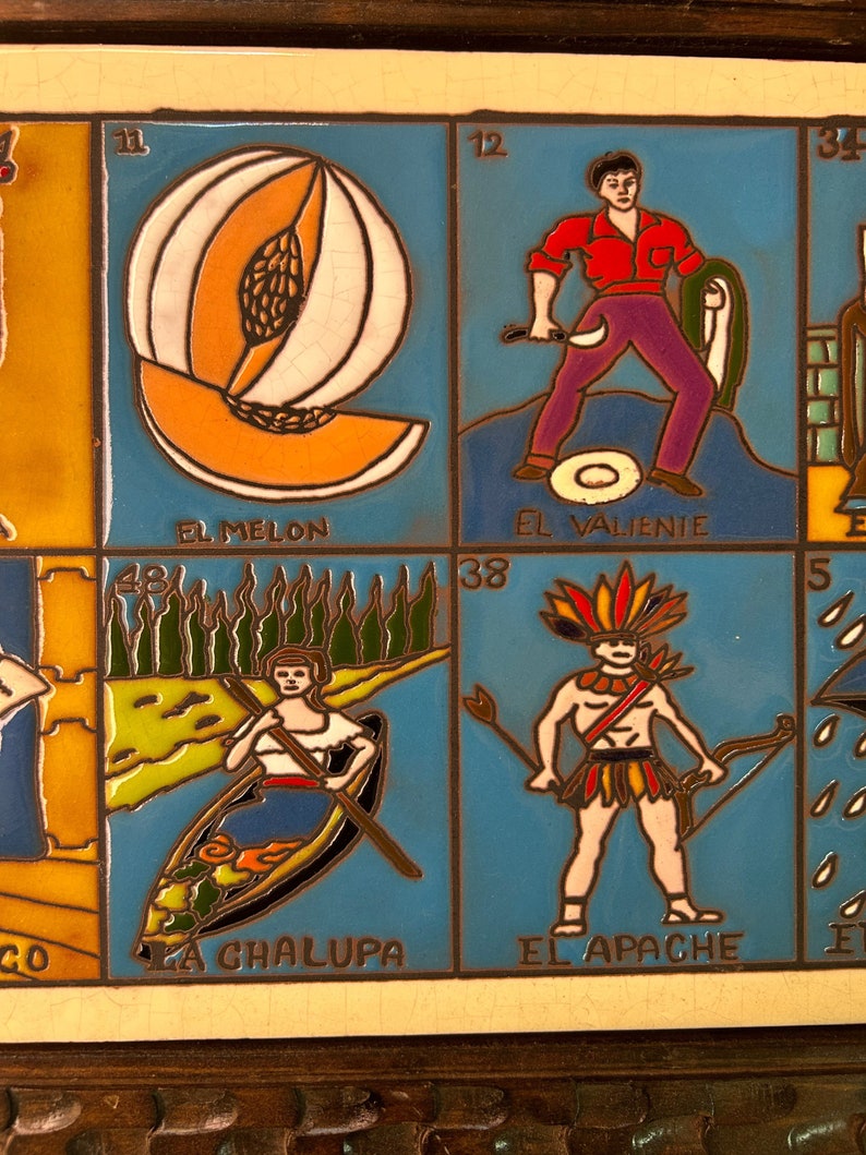 18in Talavera Tile Lotería Hanging Wood Frame - Etsy