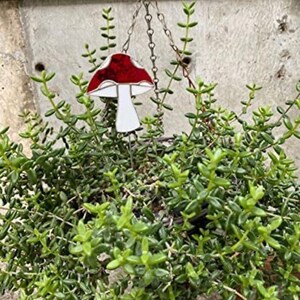 Stained Glass Mushroom With Rod - Etsy