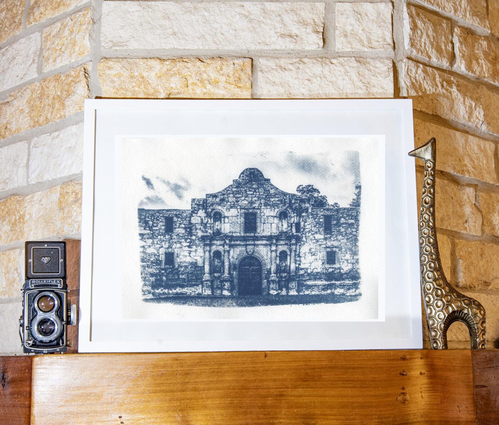 The Alamo Cyanotype Blueprint Digital Download by San Antonio Artist ...