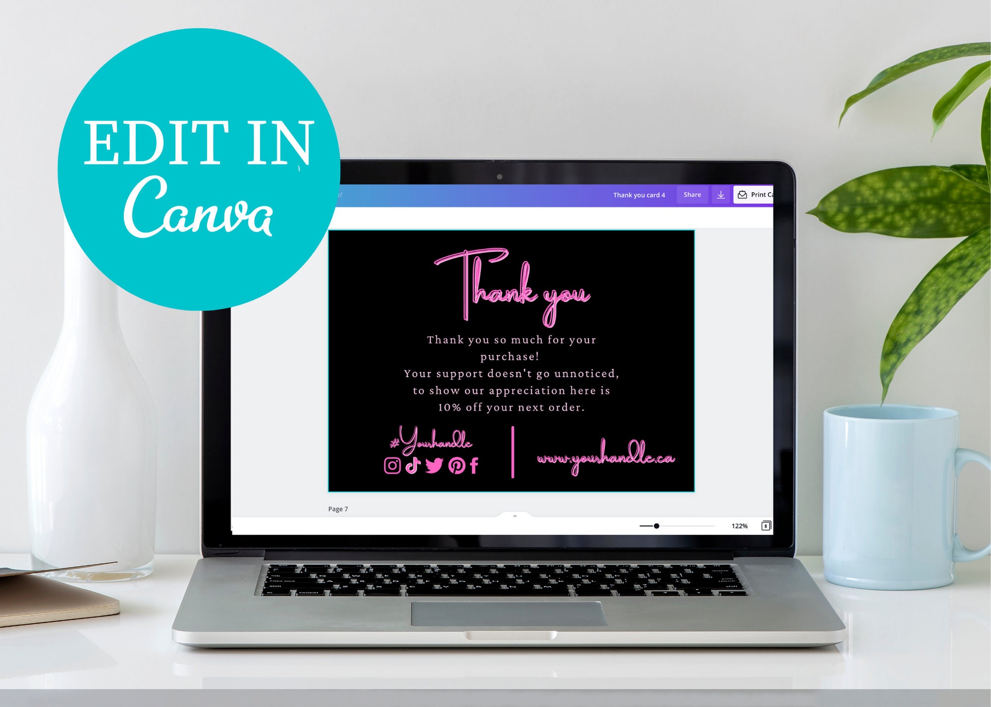 Editable Gift Card Template Printable Gift Certificate | Etsy Canada