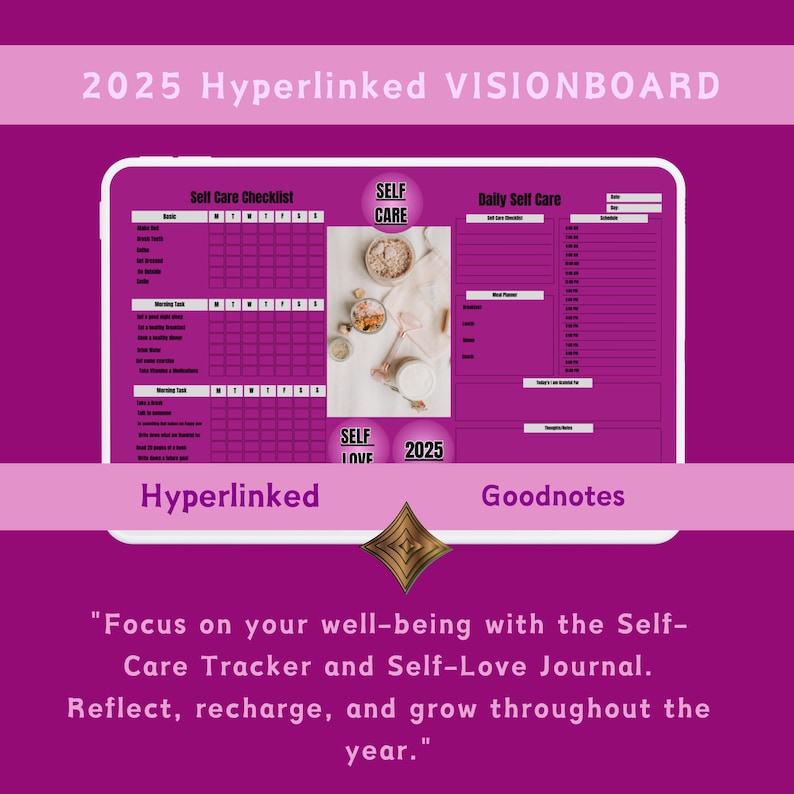 2025 Digital Interactive Vision Board & Trackers Kit – Editable in ...