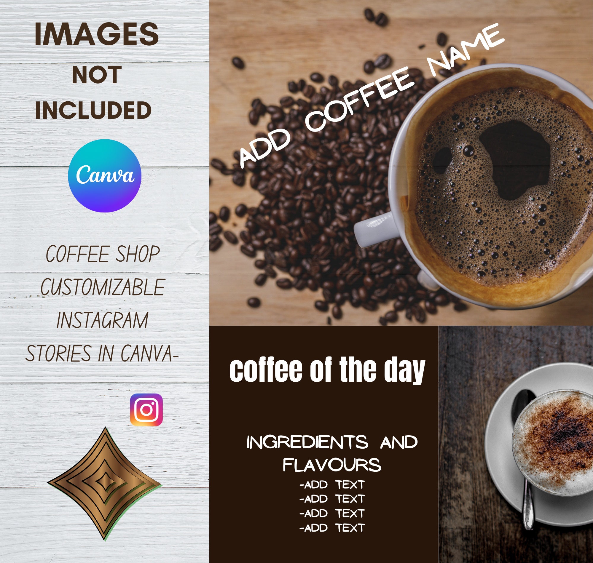COFFEE Shop Stories Template Bundle Coffee Instagram Story - Etsy