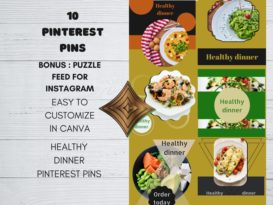 Digital Pinterest Canva Template, Editable |customizable, Fitness and ...