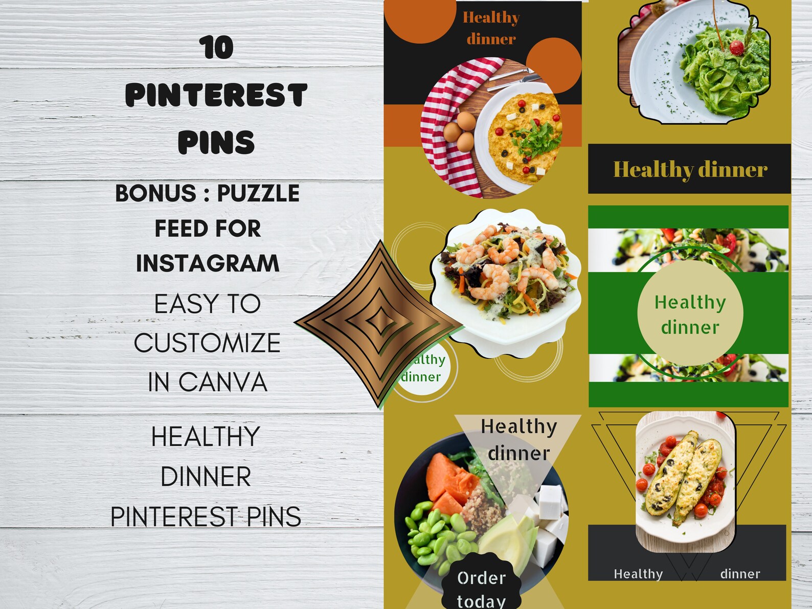 Digital Pinterest Canva Template, Editable |customizable, Fitness and ...