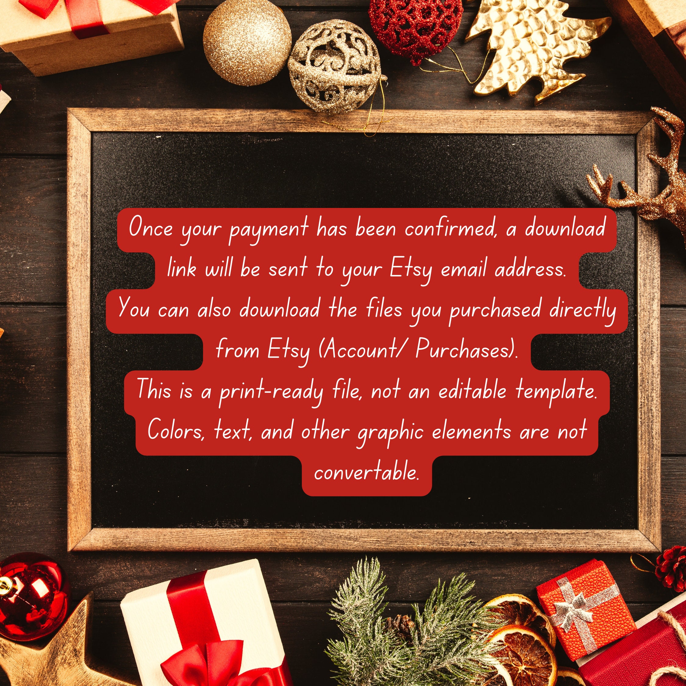 DIGITAL Christmas Tree Card, PRINTABLE Card, Digital Download, Holiday ...